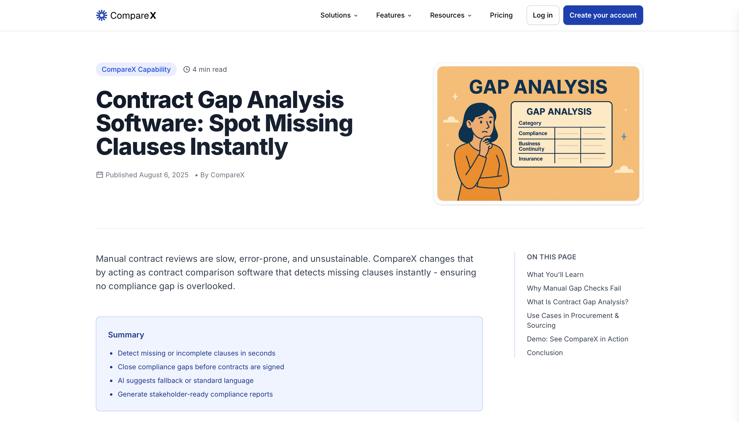 Contract Gap Analysis: Spot Missing Clauses | CompareX