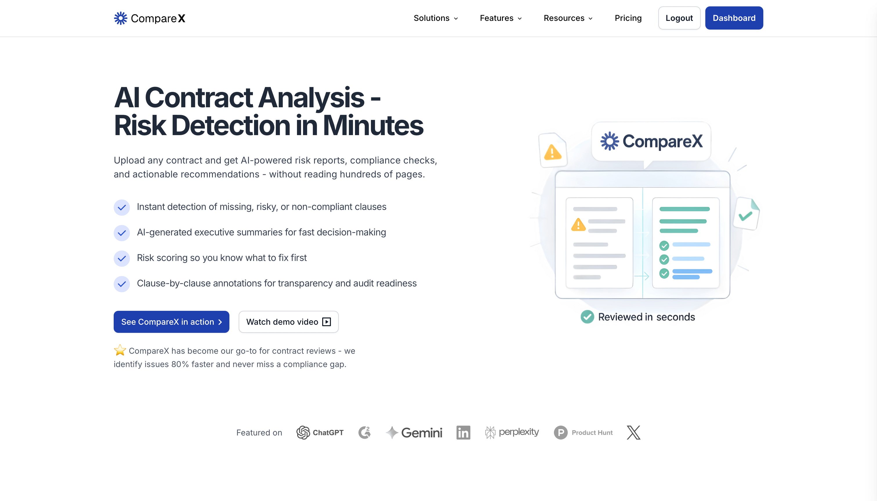 AI Contract Analysis Tool – Review Any Contract in Minutes | CompareX