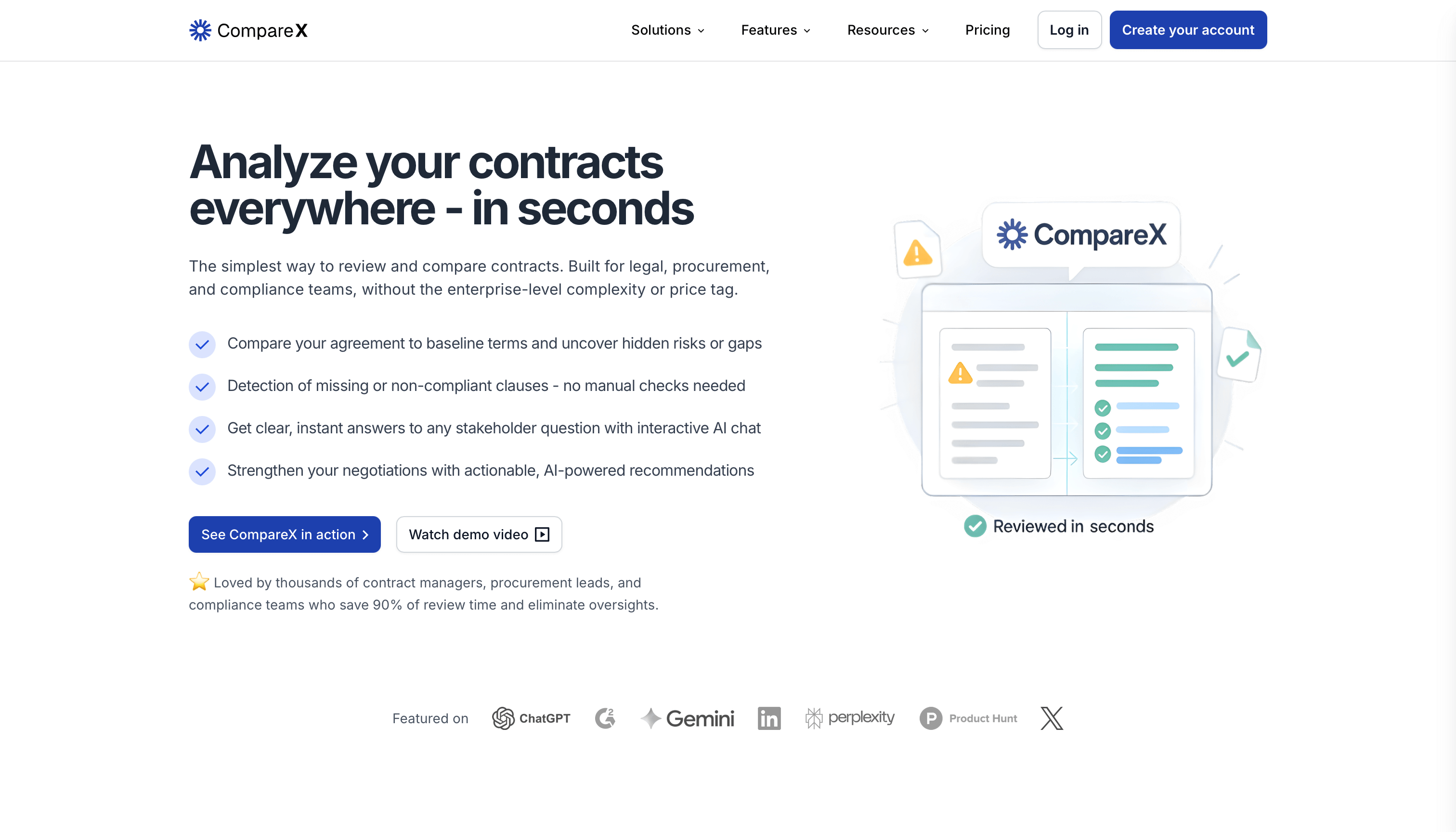 CompareX | AI Contract Analysis & Comparison in Seconds